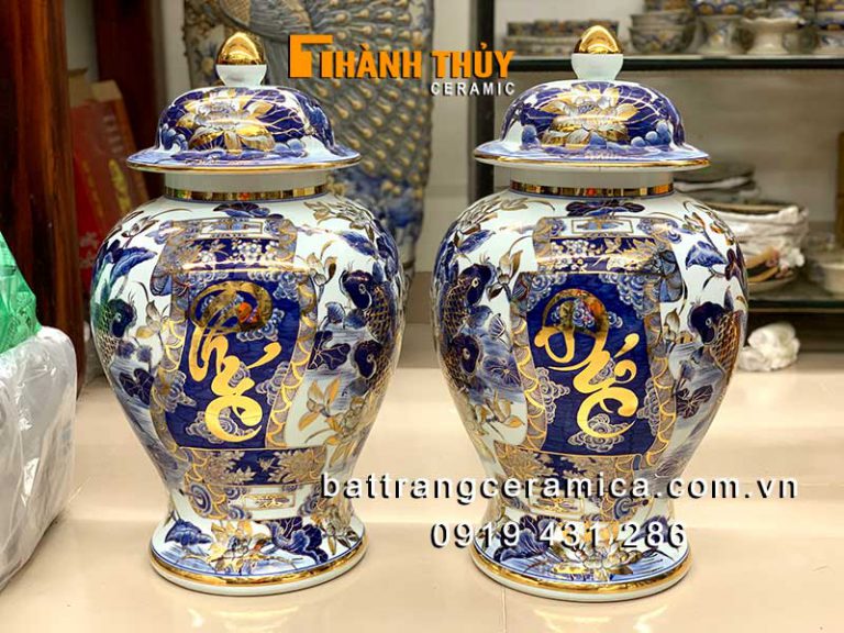 Chóe sứ Bát Tràng gốm sứ cao cấp dùng để trưng bày và trang trí bàn thờ