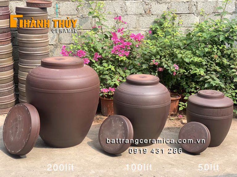 Chum ngâm rượu Bát Tràng 200 lít - Chuẩn Sành Không Tráng Men