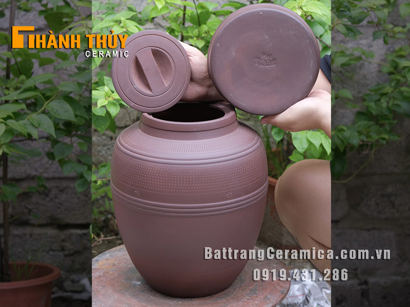 Chum sành bát tràng 10 lít - Chuẩn Sành Không Tráng Men